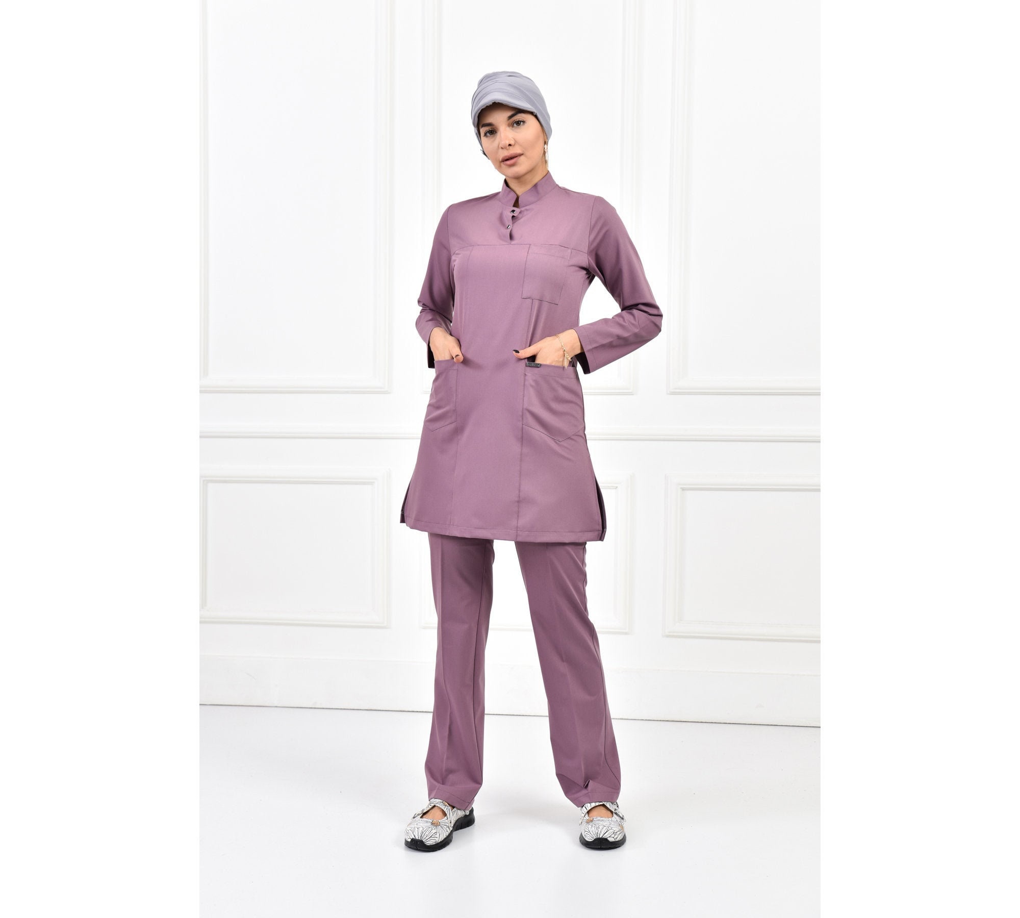 Muslim Scrubs Uniform Lylac Nurse Uniform Dentist Doctor - Etsy