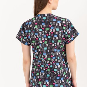 Tooth Patterned Scrub Set, Dental Scrub, Nurse Scrub Set, Doctor ...