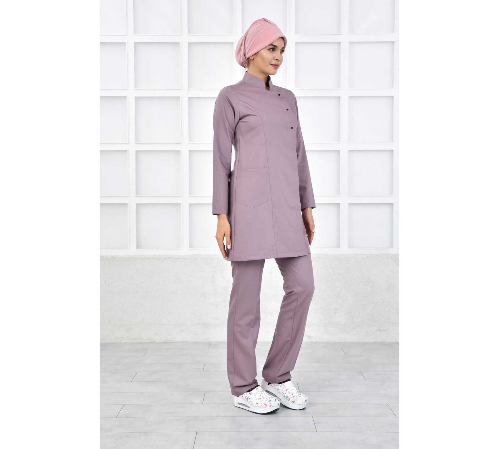 Muslim Scrubs Uniform, Lylac Nurse Uniform, Dentist Doctor Medical ...