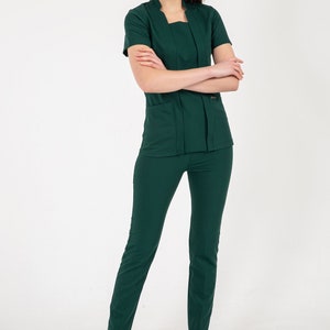 Emerald Green Scrub Set,nurse Scrub, Scrub Tops, Scrub Set Woman,soft ...