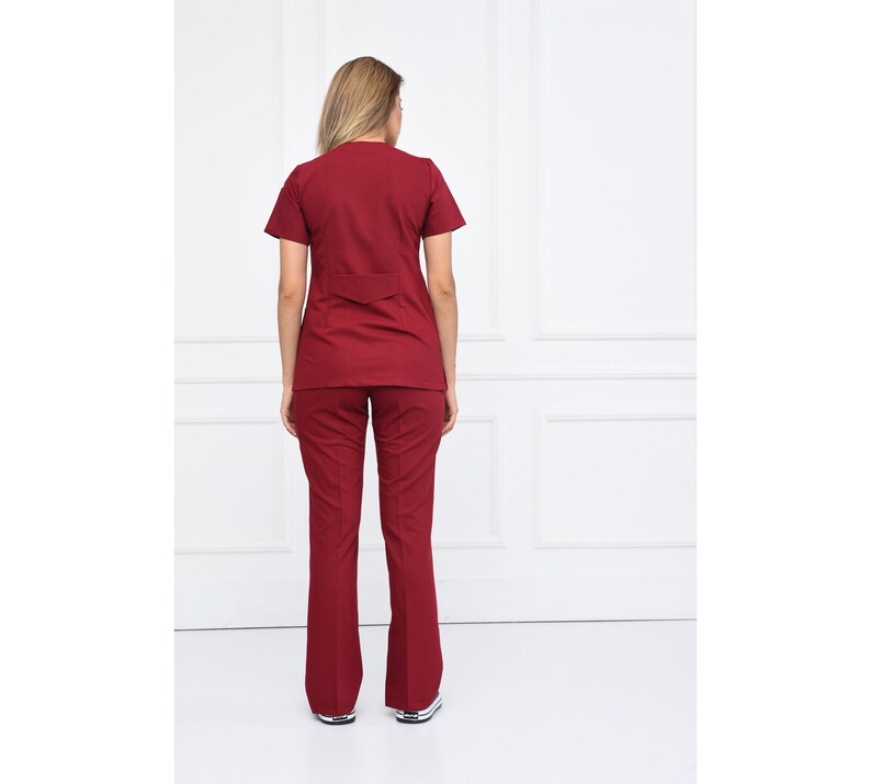 Personalized Embroidered Light Burgundy Scrub for Medical Professional ...
