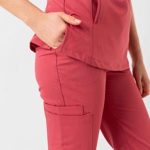 Women's Rose Scrub Set - High-collar, Lightweight, and Durable Medical ...