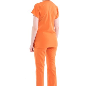 Personalized Orange Scrub Set, Nurse Uniform, Custom Scrub, Medical ...