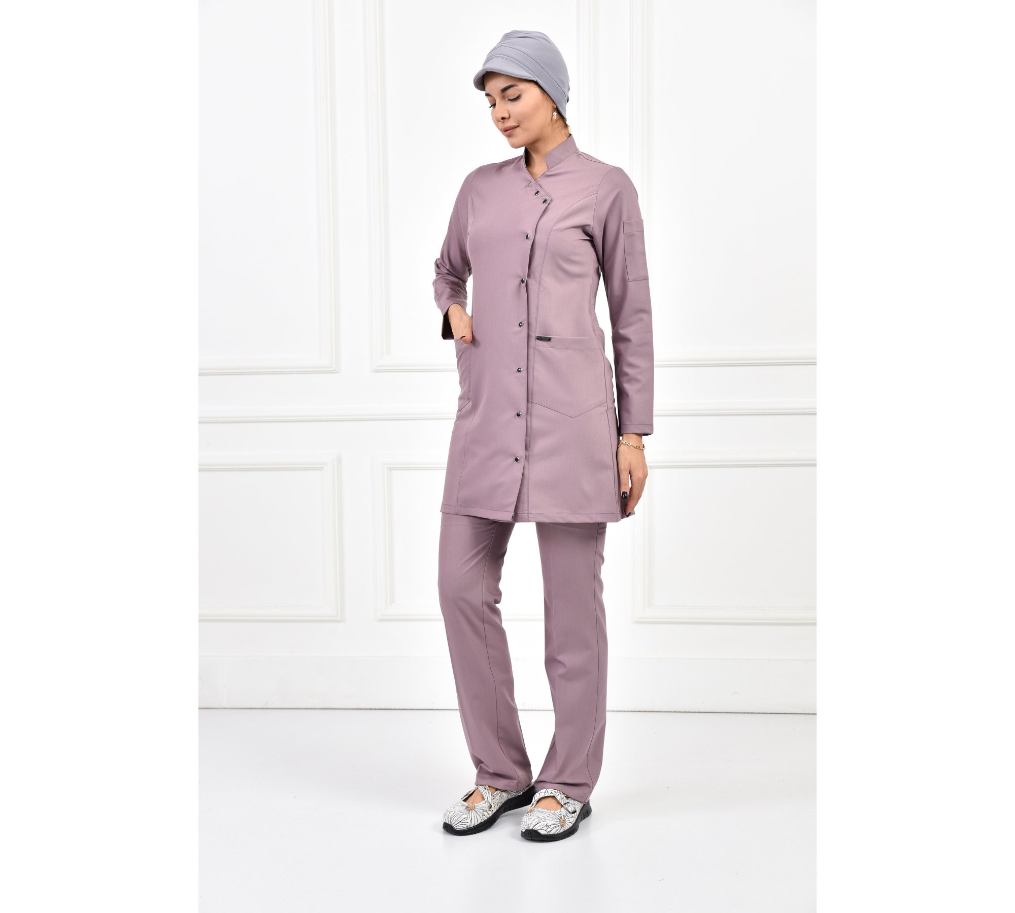 Muslim Scrubs Uniform, Lylac Nurse Uniform, Dentist Doctor Medical ...