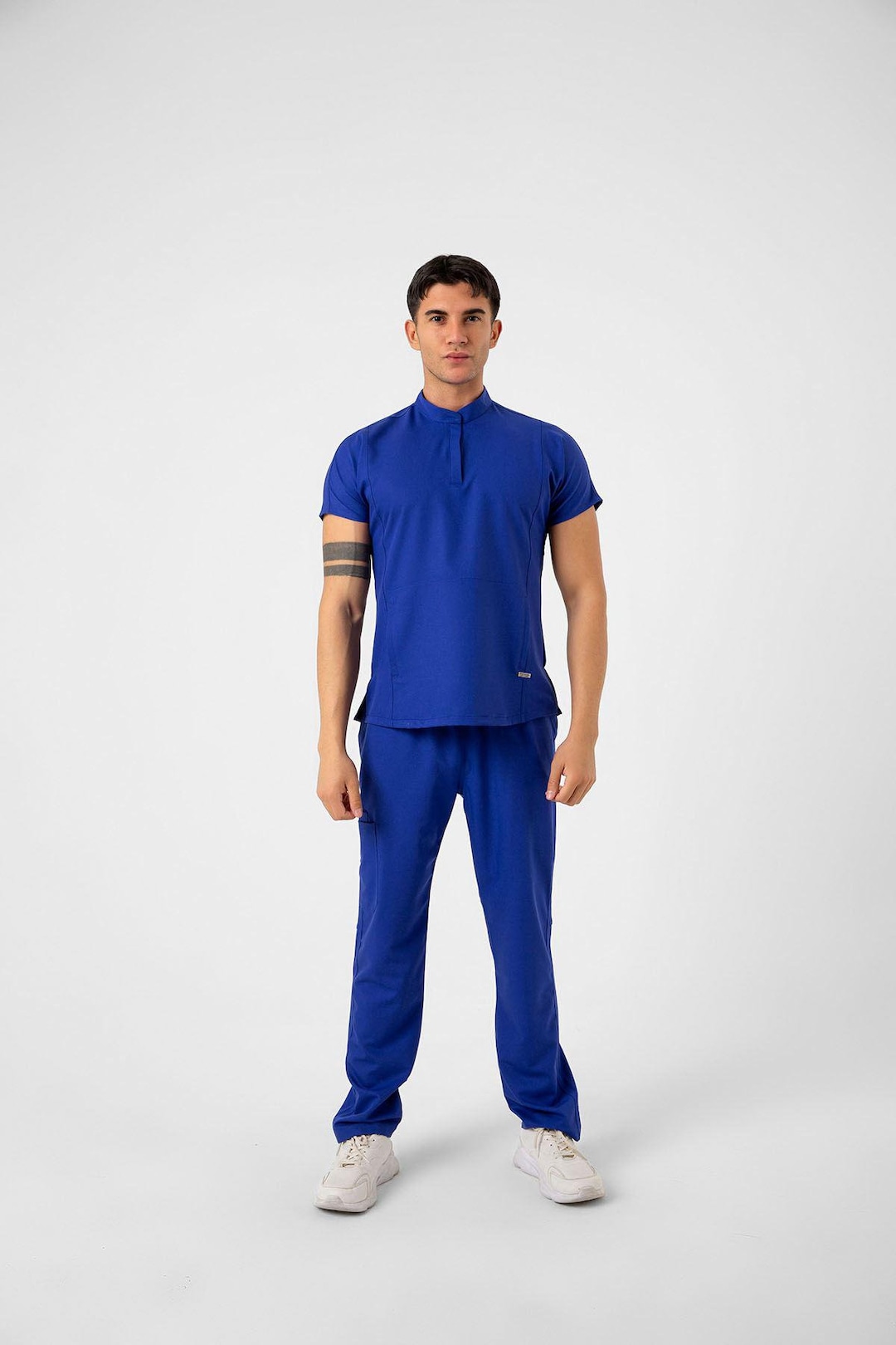 Modern Royal Blue Men's Scrub Set - Durable and Functional Medical ...
