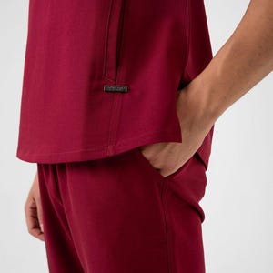 Men's Maroon Scrub Set - Stylish and Comfortable Medical Uniform With ...