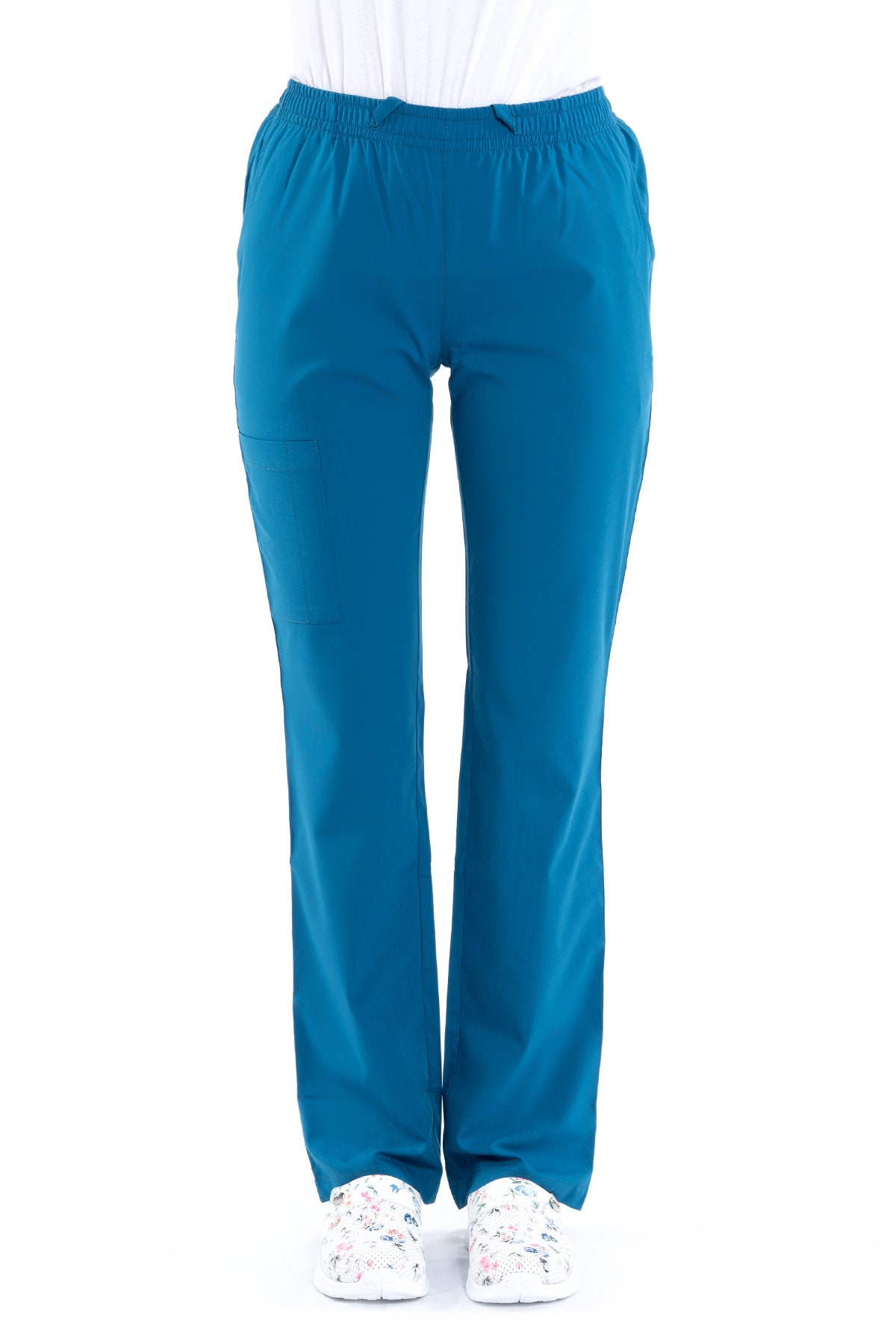Women's Petrolium Nurse Pants, Scrub Bottoms, Spa Cargo Pants, Jogger ...