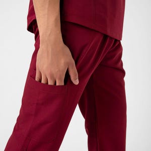 Men's Maroon Scrub Set - Stylish and Comfortable Medical Uniform With ...