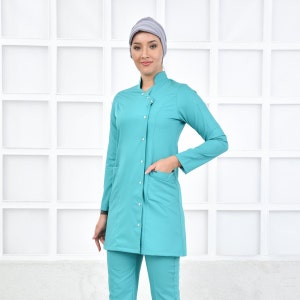 Scrub Top Only, Turquoise Nurse Uniform, Scrub Dress, Nurse Esthetician ...