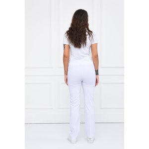 Comfortable Scrub Uniform, Optic White Nurse Doctor Pharmacist Scrub ...