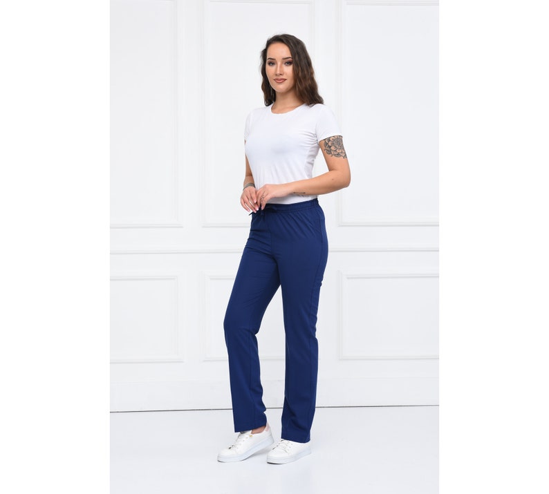 Comfortable Scrub Uniform Indigo Blue Nurse Doctor Pharmacist - Etsy