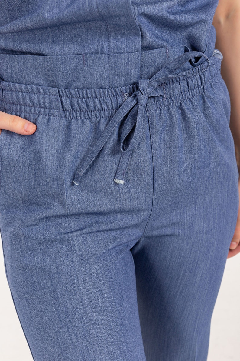 Comfortable Denim Color Scrub Setnurse Uniform Elasticated - Etsy