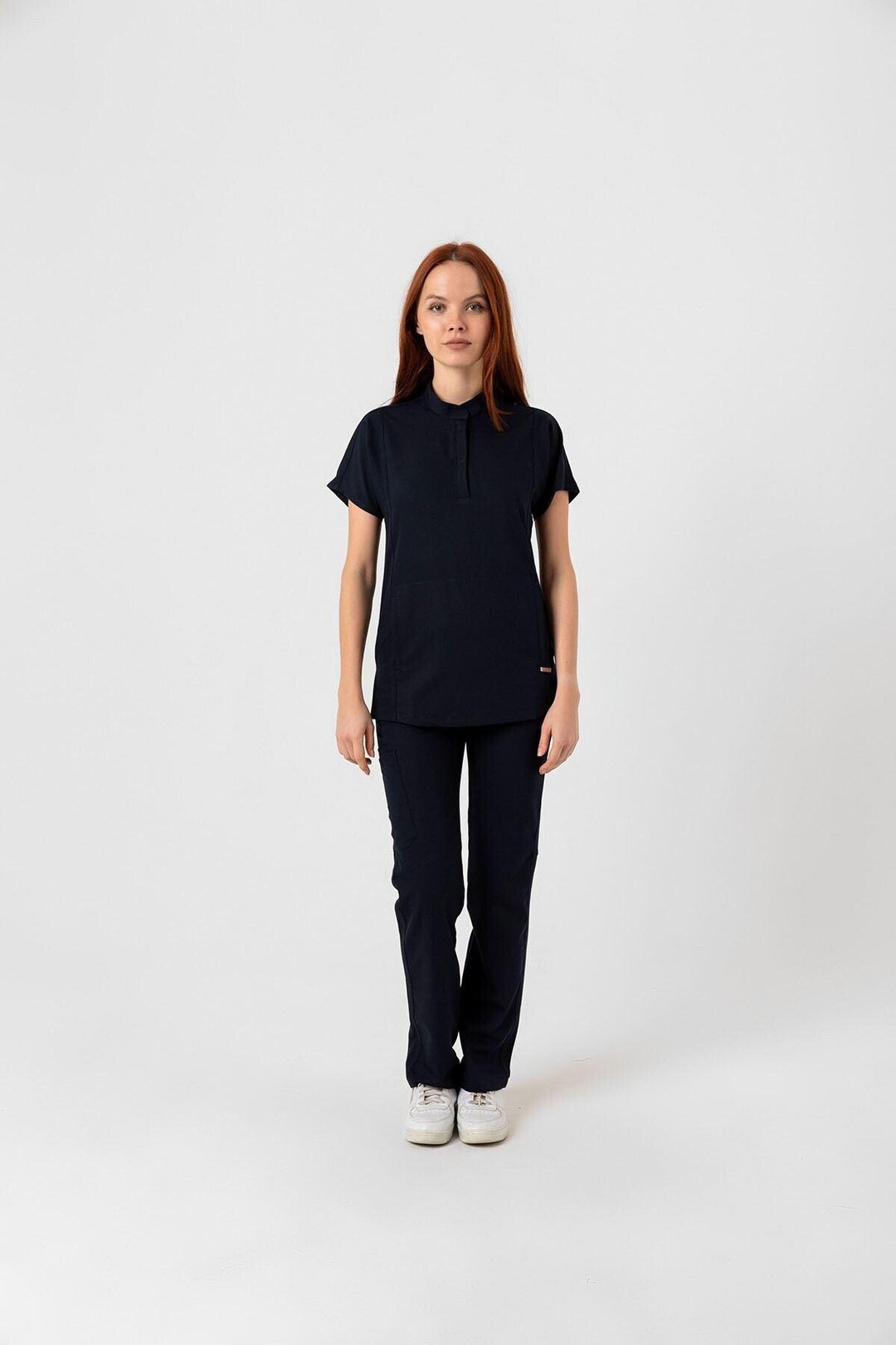 Women's Navy Blue Scrub Set - Stylish and Durable Medical Uniform With ...