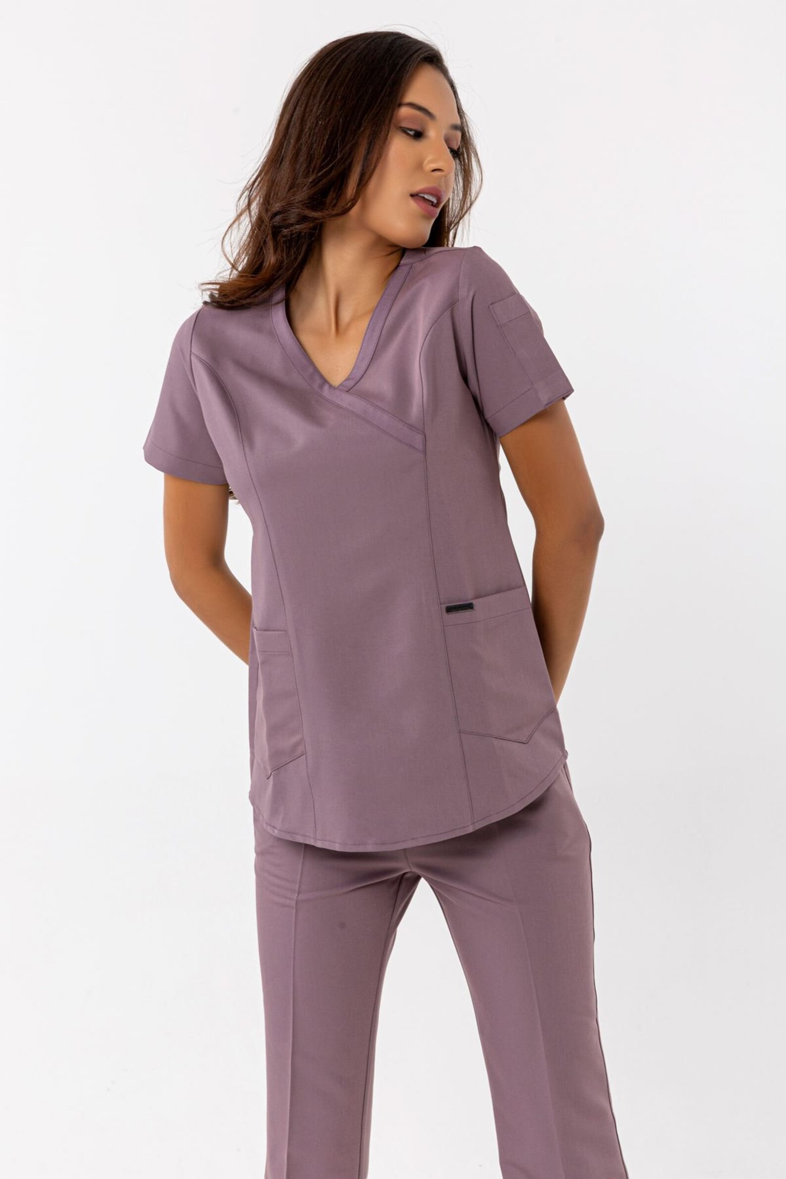 Comfortable Lilac Scrub Set Nurse Uniformelasticated Doctor - Etsy UK
