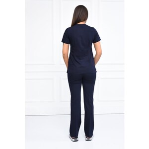 Dark Blue Scrub Uniform With Personalization, add Your Own Name and ...