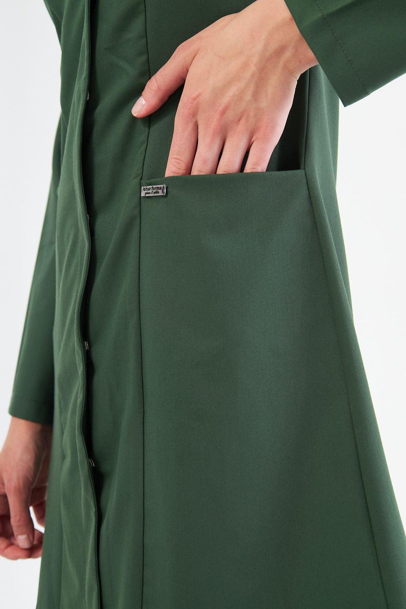 Modest Green Scrub Set - Hijab-friendly Medical Uniform for Women ...