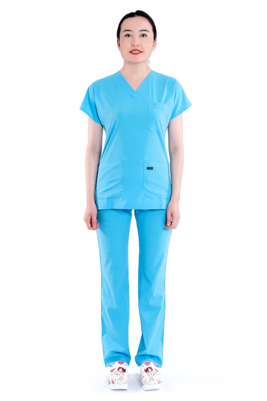 Personalized Turquoise Scrub Set, Nurse Uniform, Custom Scrub, Medical ...