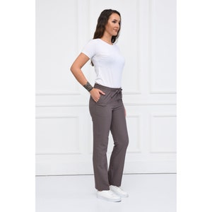 Add Your Own Text Embroidery to Scrub Uniforms, Dark Beige Scrub Set ...