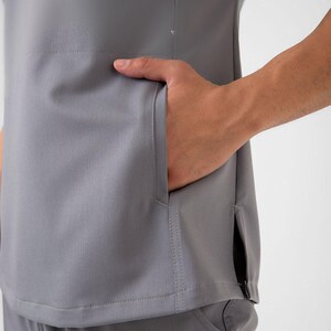 Modern Stone Gray Men's Scrub Set - Comfortable and Functional Medical ...