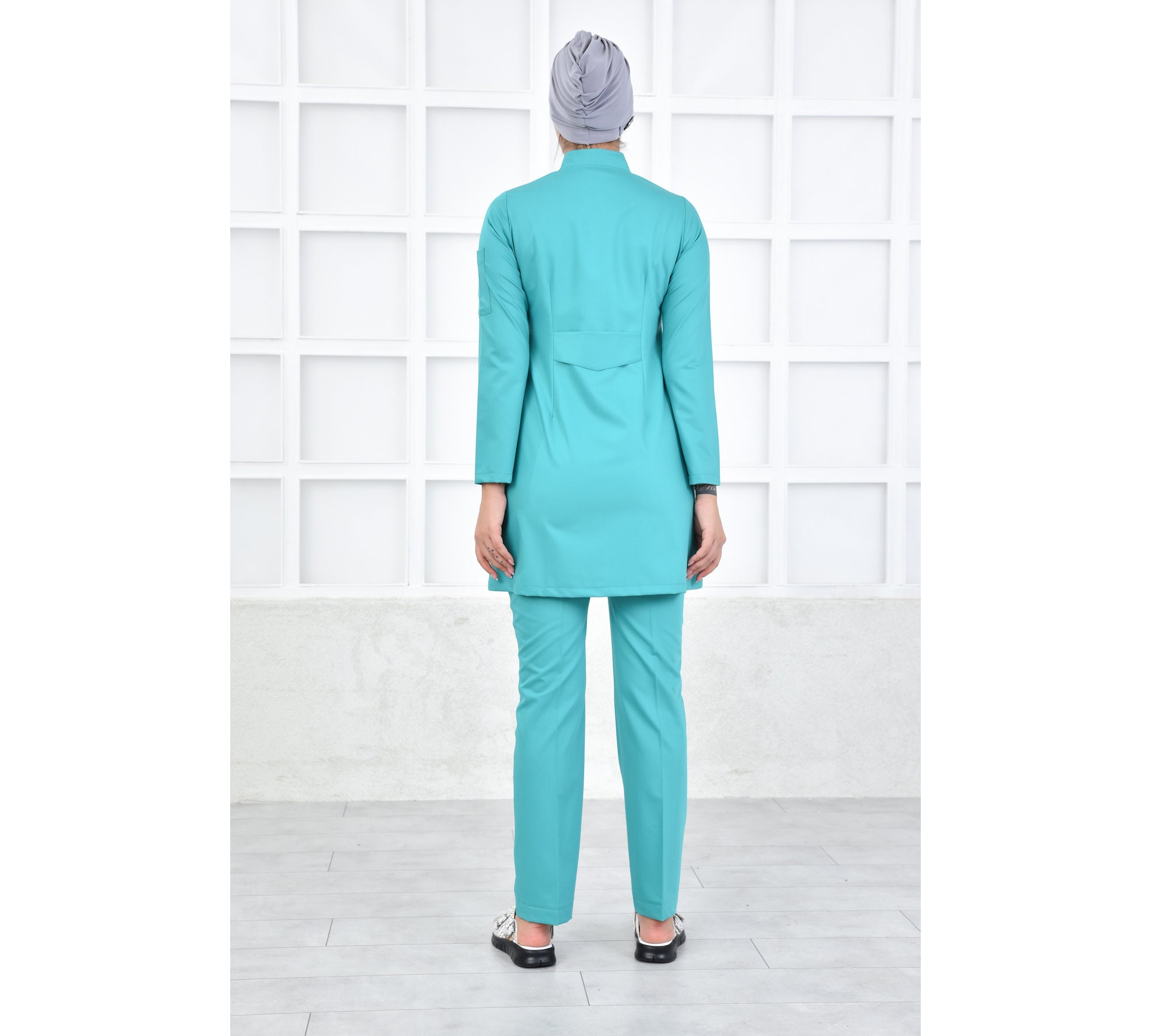Muslim Scrubs Uniform Turquoise Green Nurse Uniform Dentist - Etsy UK