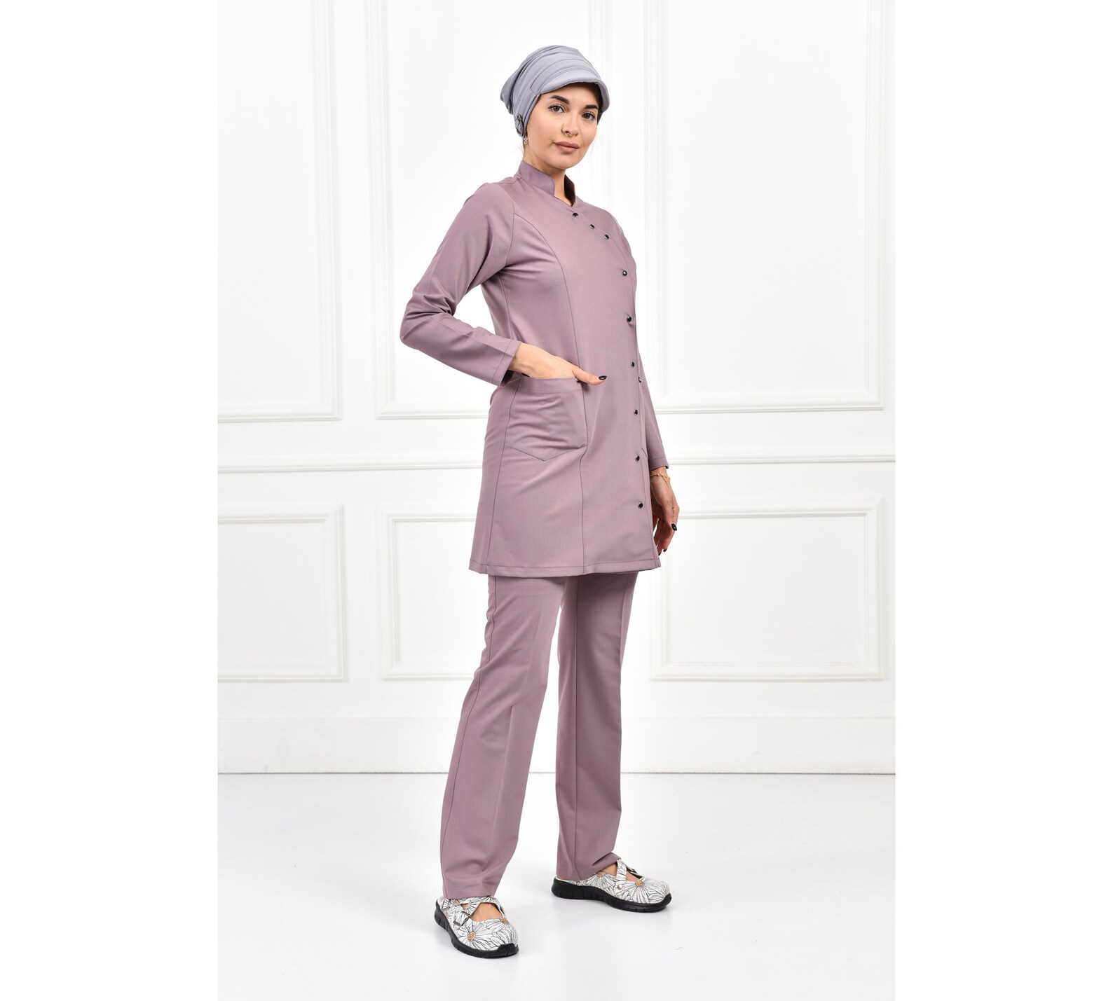 Muslim Scrubs Uniform, Lylac Nurse Uniform, Dentist Doctor Medical ...