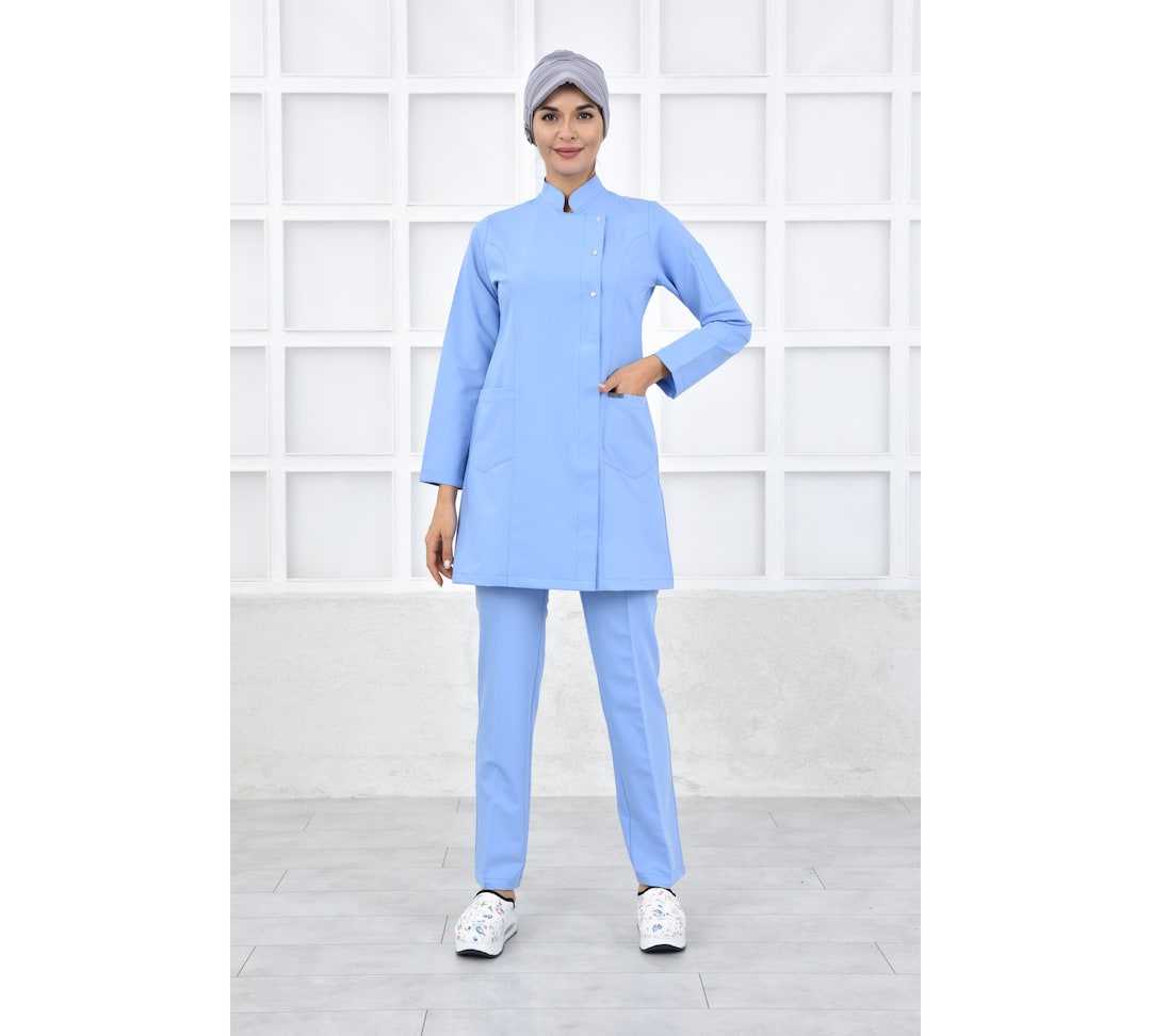 Registered Nurse Scrub Set, Baby Blue Color Surgeon Doctor Medical ...