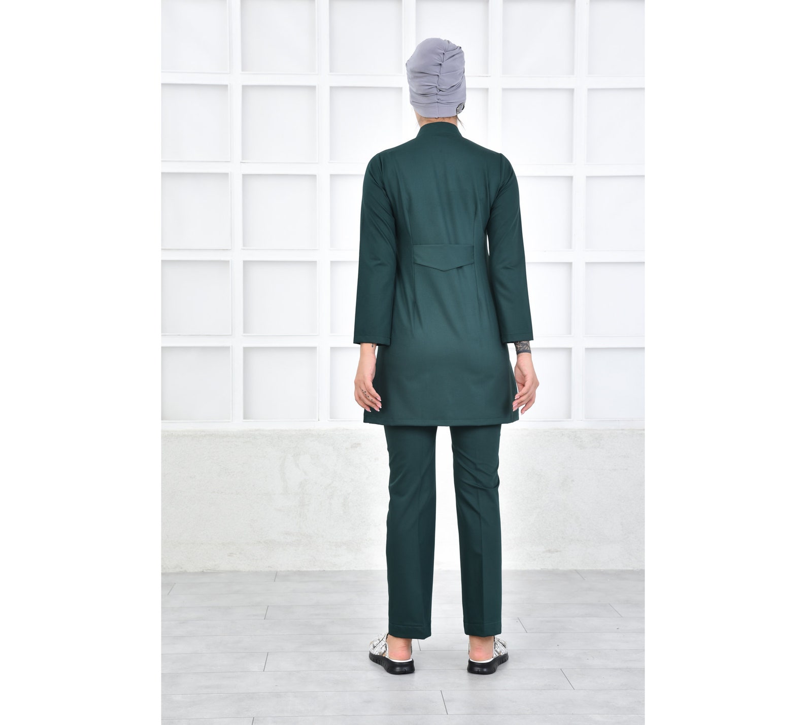 Muslim Scrubs Uniform, Emerald Green Nurse Uniform, Dentist Doctor ...