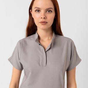 Modern Gray Scrub Set for Women - Lightweight, Breathable, and ...