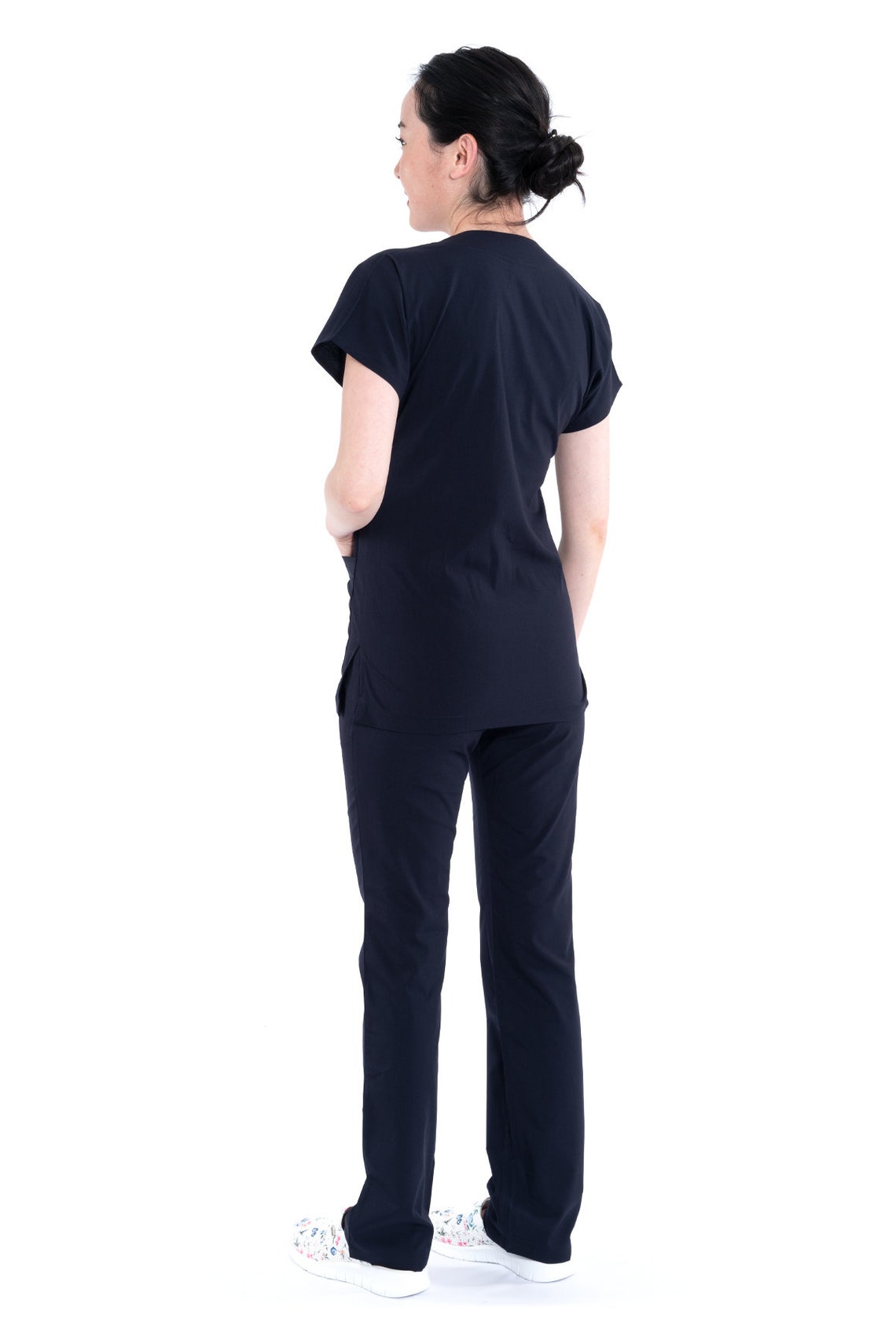 Personalized Navy Blue Scrub Set, Nurse Uniform, Custom Scrub,medical ...