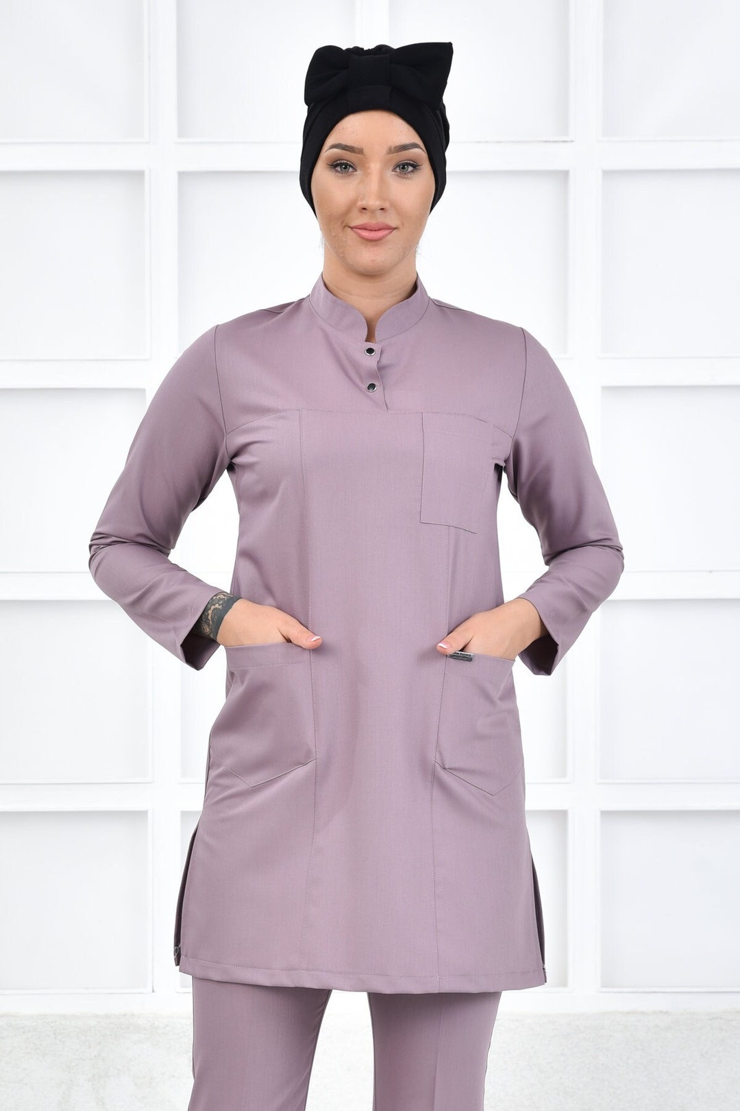 Scrub Top Only, Lilac Uniform, Scrub Dress, Nurse Pharmacist Uniform ...
