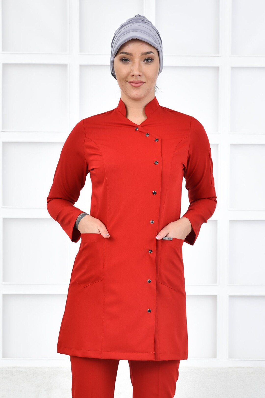 Scrub Top Only, Red Medical Nurse Uniform, Scrub Dress, Nurse ...