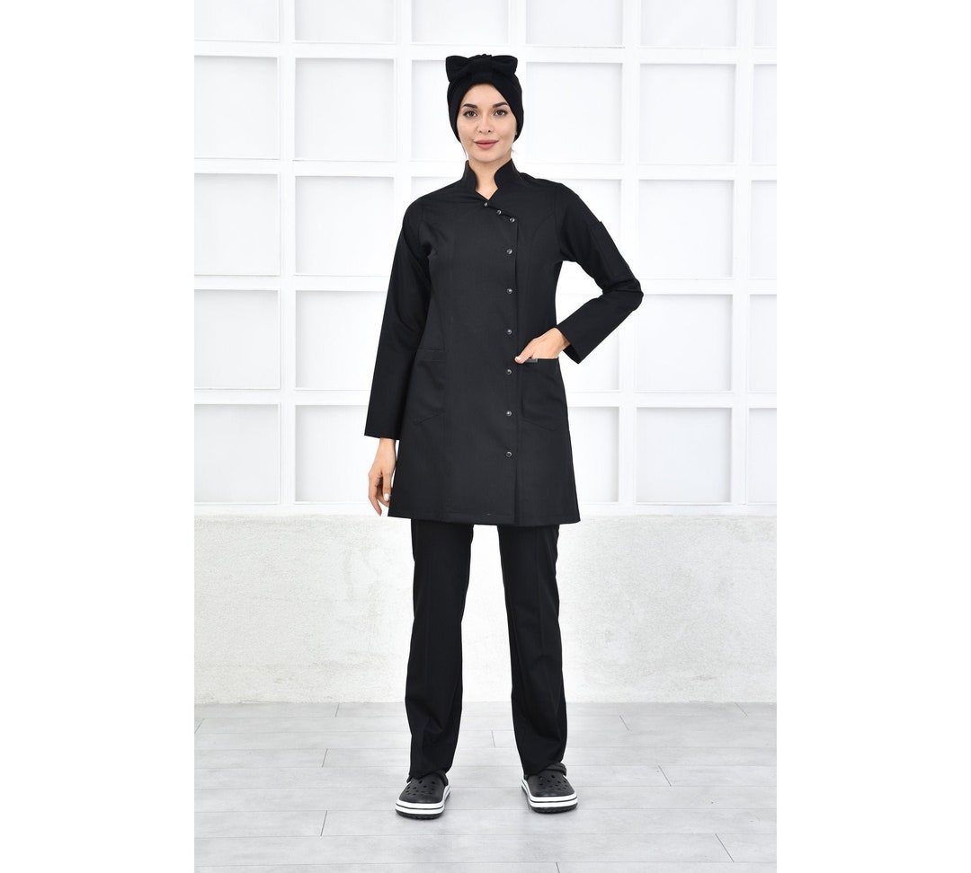 Muslim Scrubs Uniform, Black Nurse Uniform, Dentist Doctor Medical ...