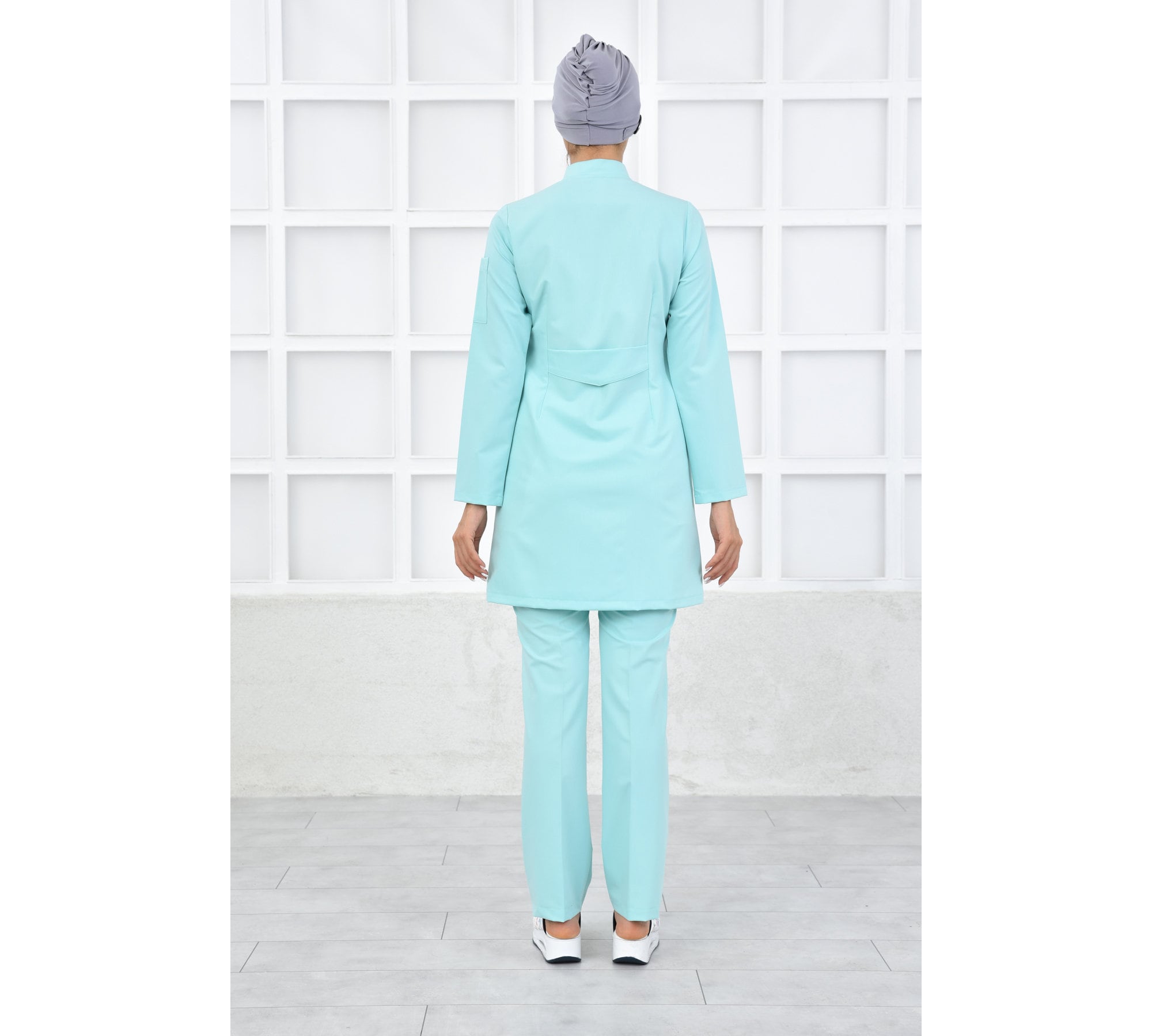 Muslim Scrubs Uniform, Light Watergreen Nurse Uniform, Dentist Doctor ...