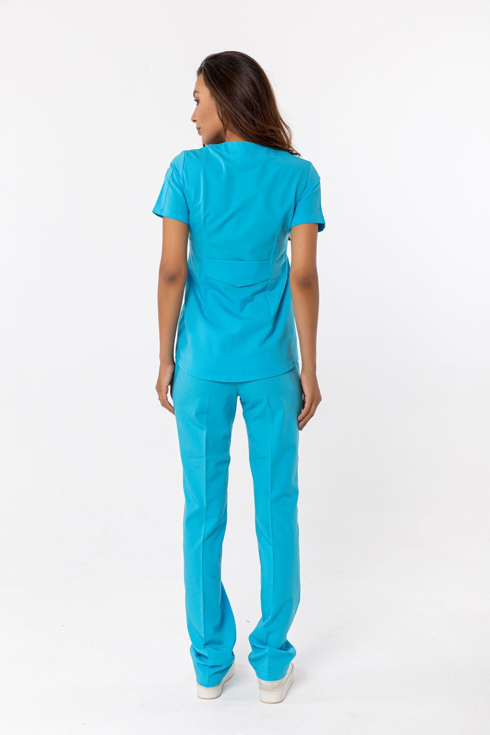 Comfortable Turquoise Blue Scrub Set, Nurse Uniform, Elasticated Doctor ...