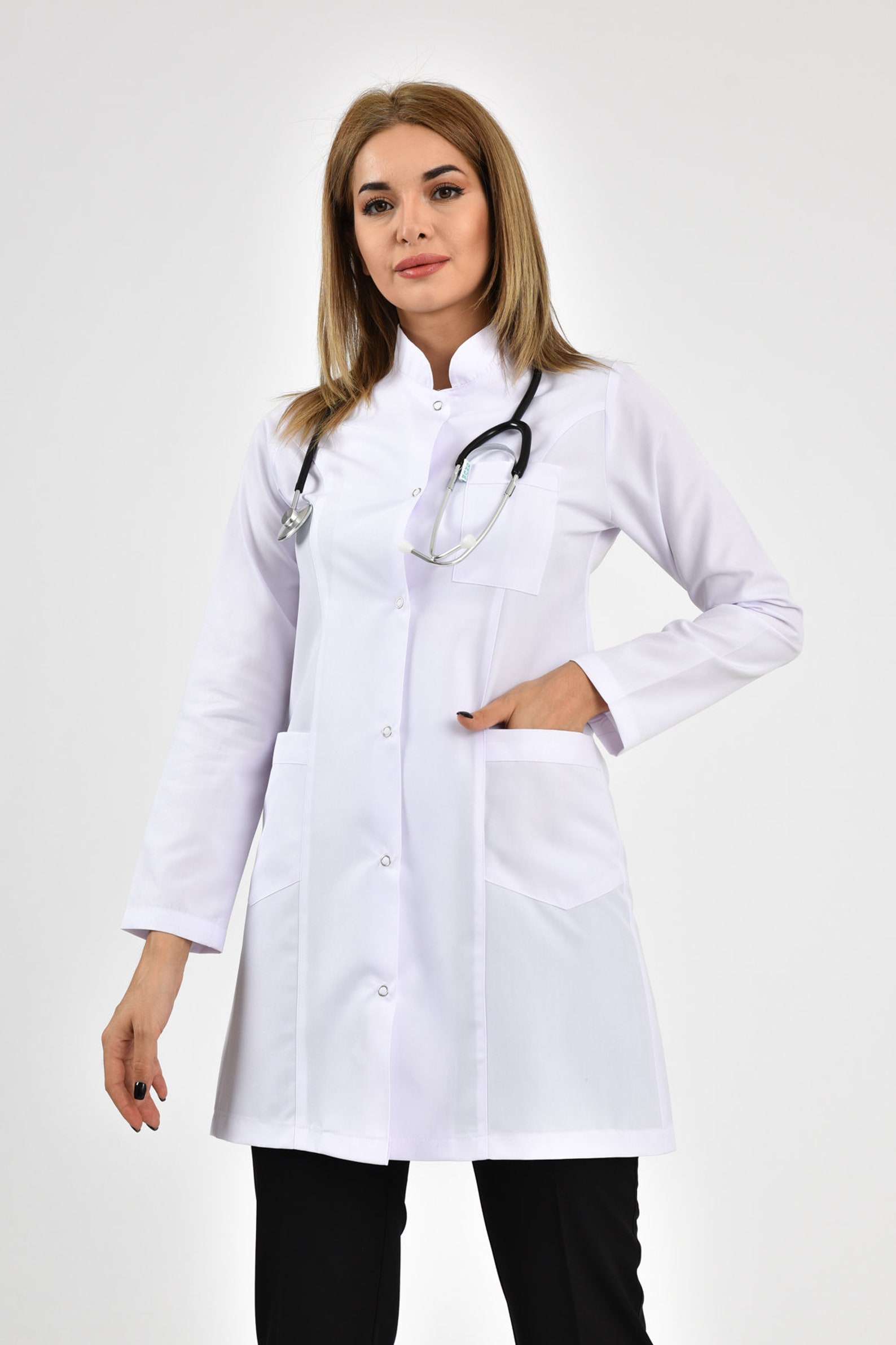 White Lab Coat Anti-wrinkle Lightweight Doctor Dentist - Etsy