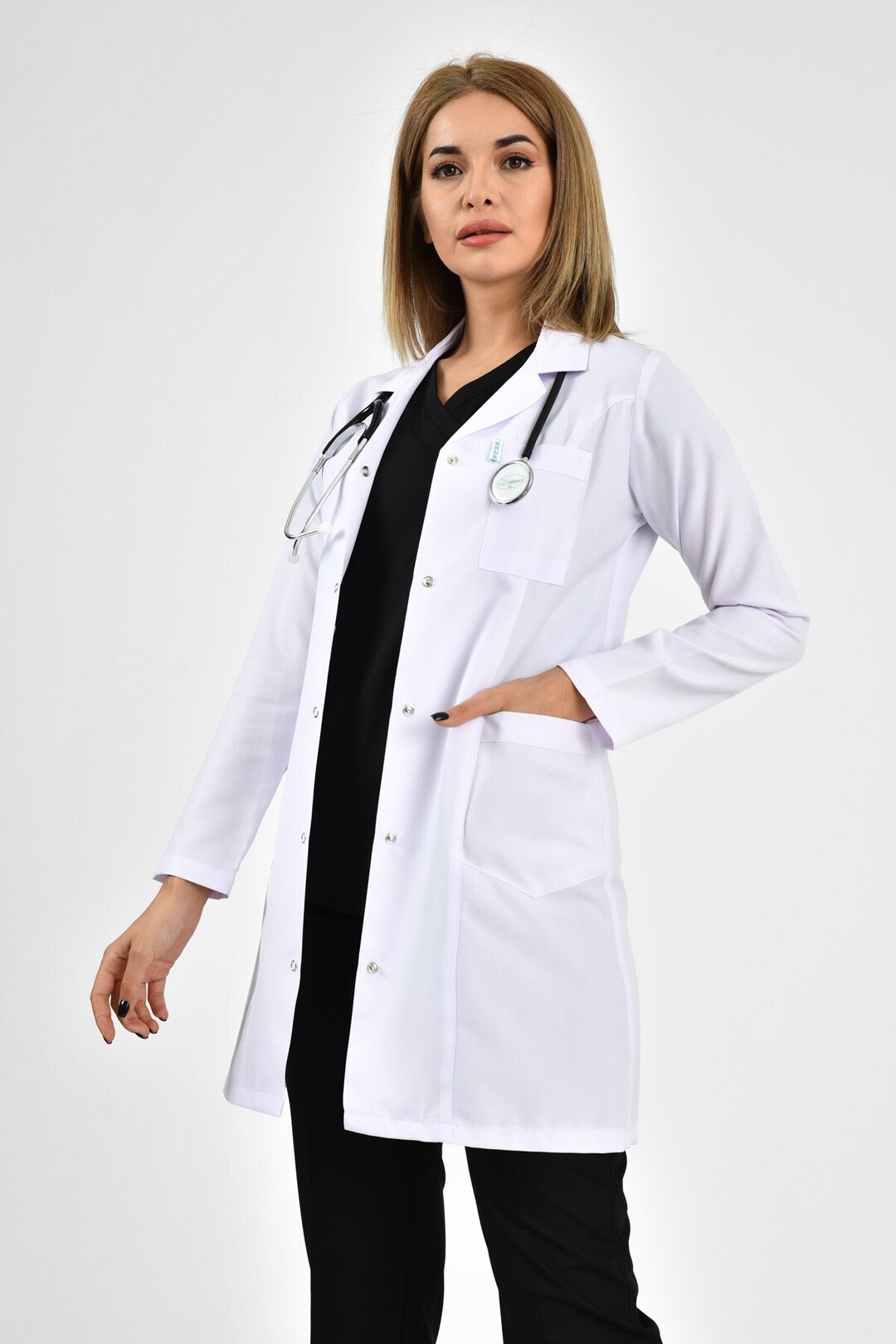White Lab Coat, Anti-wrinkle Lightweight Doctor Dentist Surgeon ...