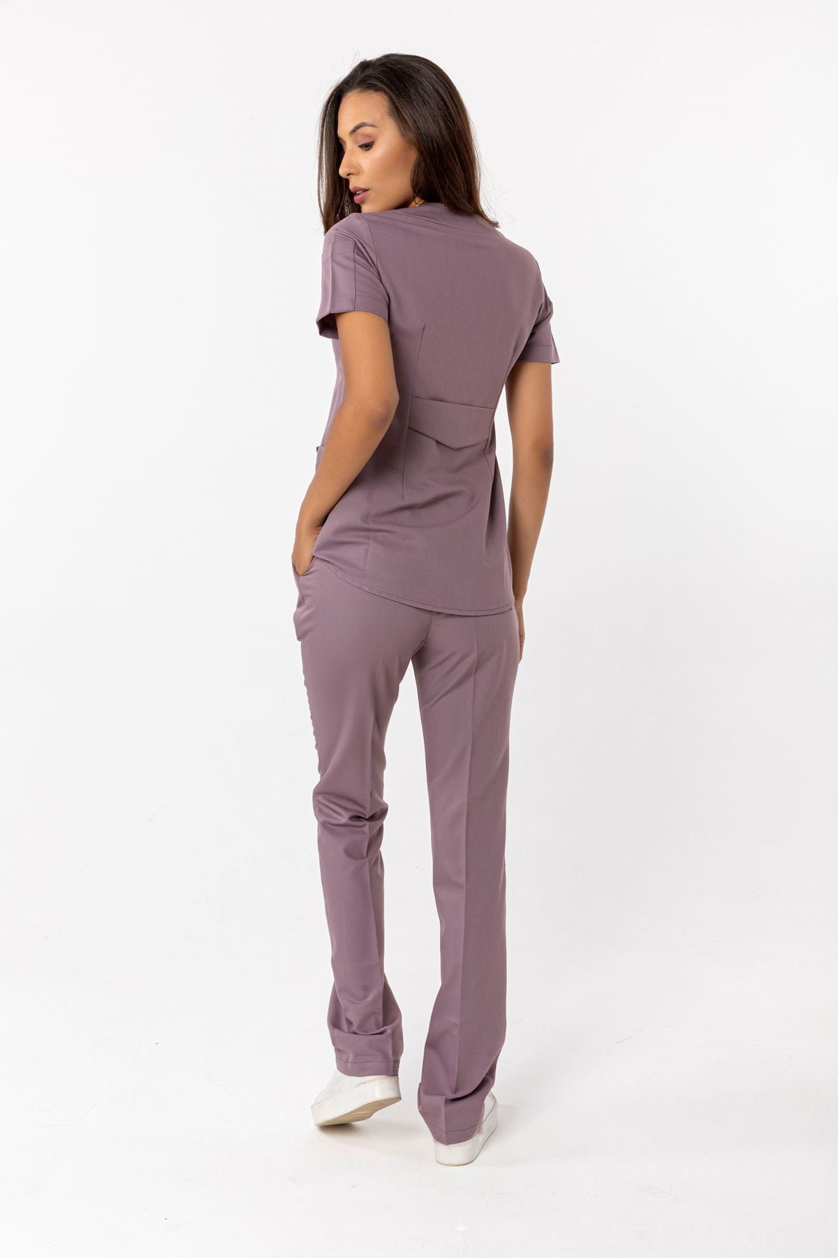 Comfortable Lilac Scrub Set Nurse Uniformelasticated Doctor - Etsy