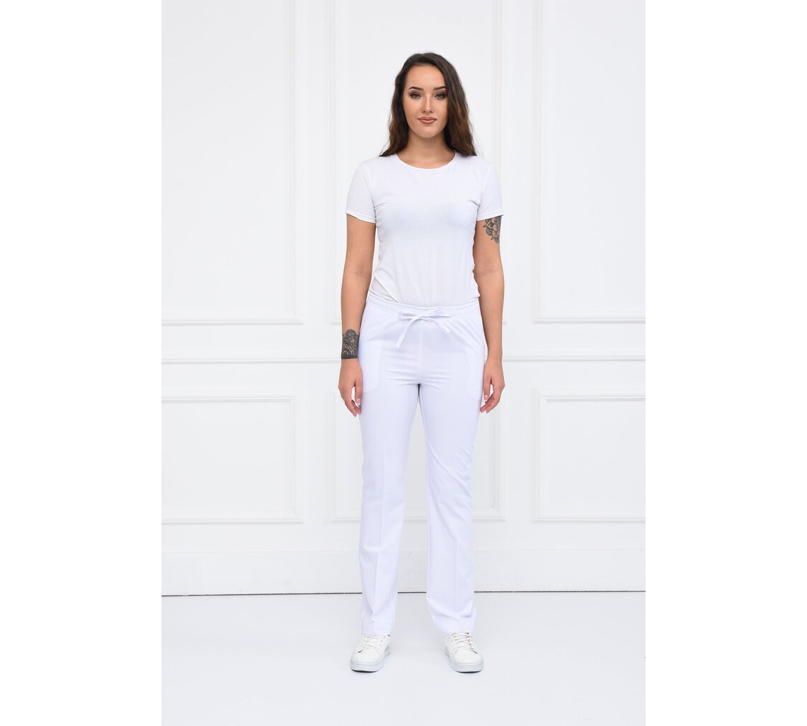 Comfortable Scrub Uniform, Optic White Nurse Doctor Pharmacist Scrub ...