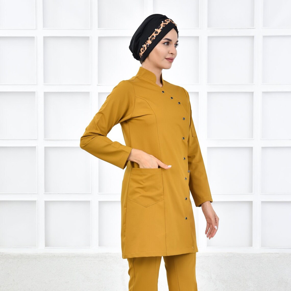 Scrub Top Only, Mustard Color Nurse Uniform, Scrub Dress,nurse ...