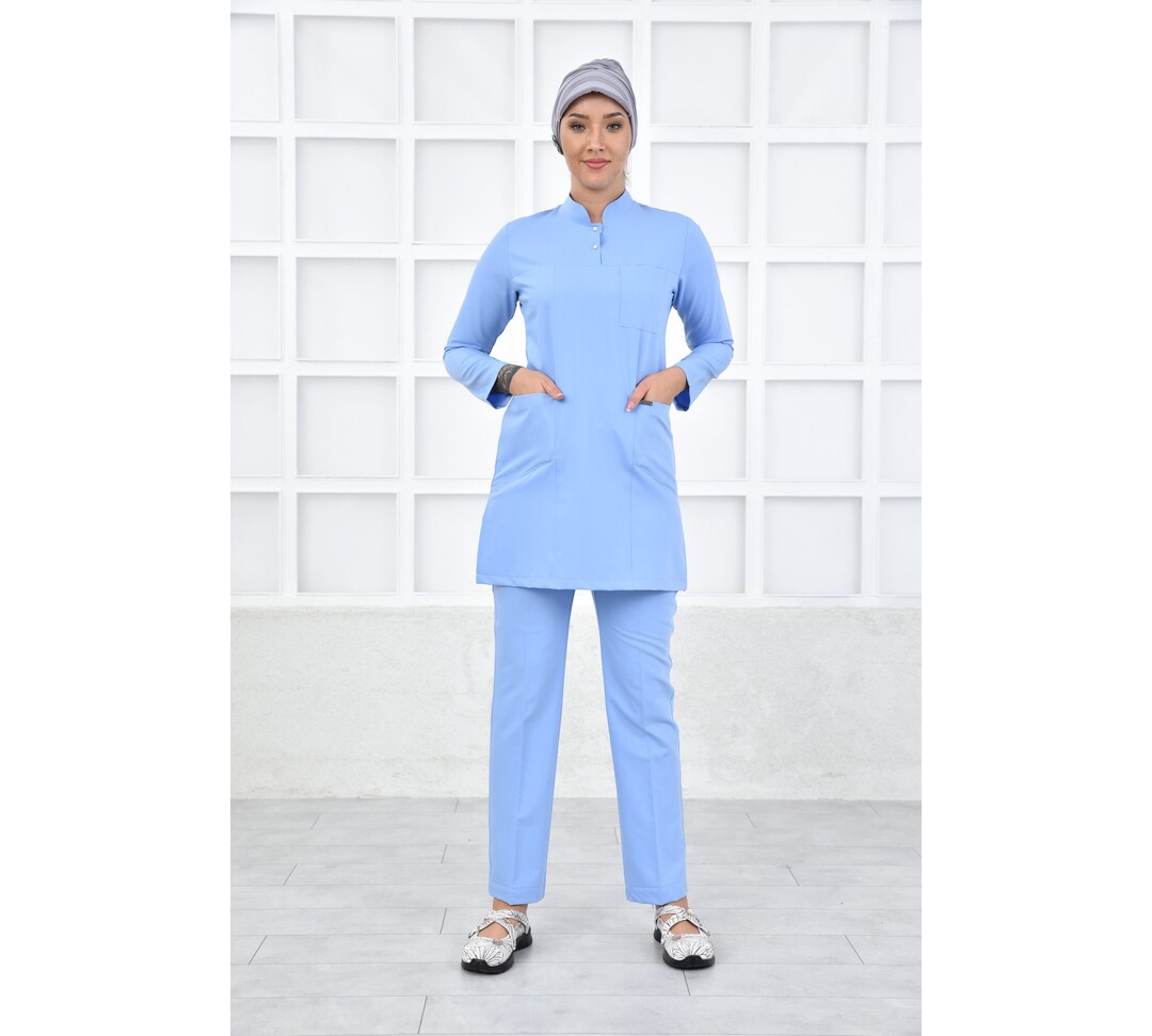 Registered Nurse Scrub Set, Baby Blue Color Surgeon Doctor Medical ...