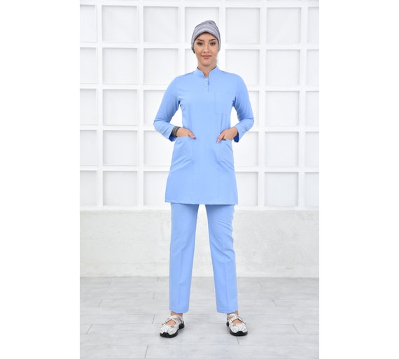 Registered Nurse Scrub Set Baby Blue Color Surgeon Doctor | Etsy