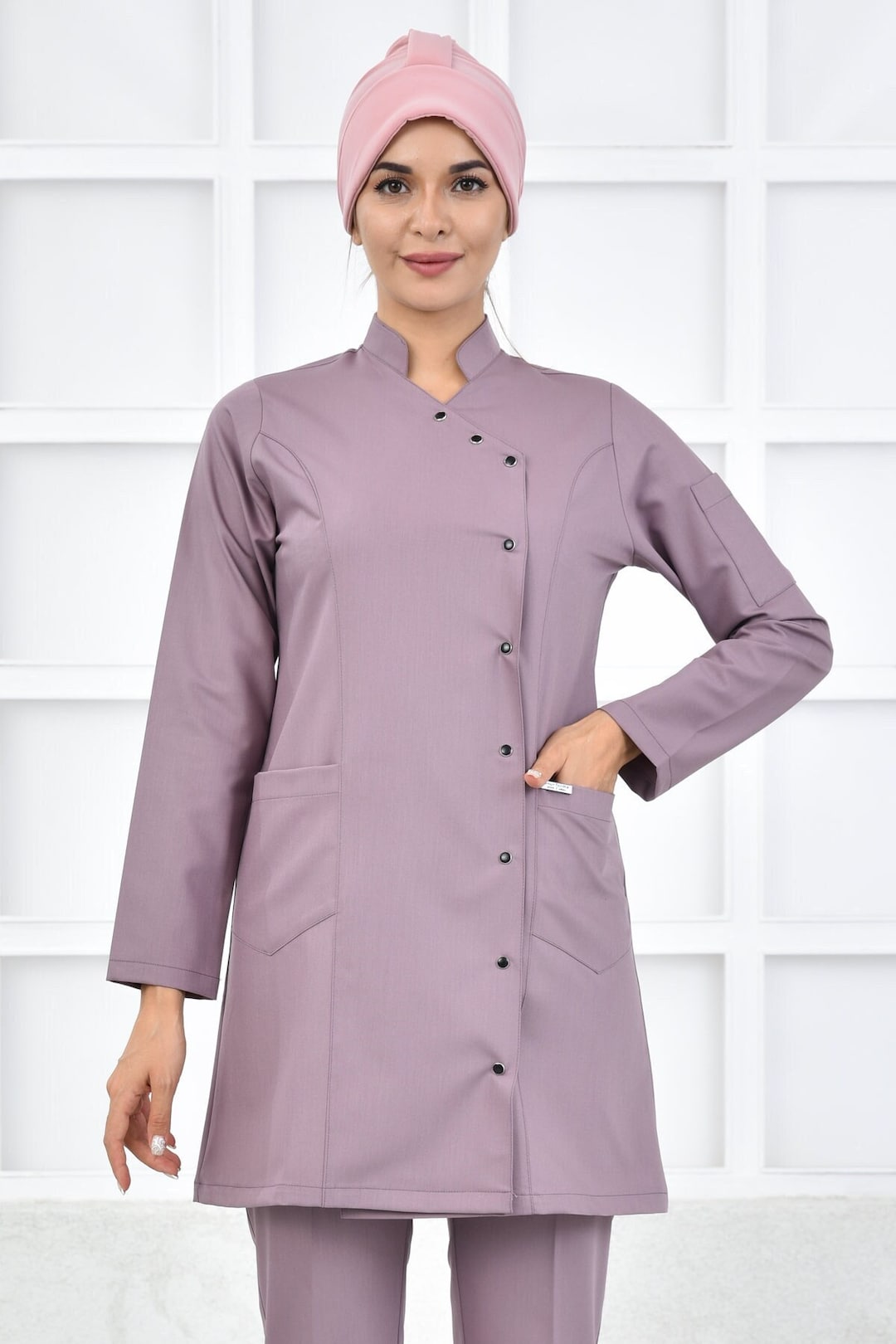 Scrub Top Only, Lilac Nurse Uniform, Scrub Dress,nurse Esthetician ...
