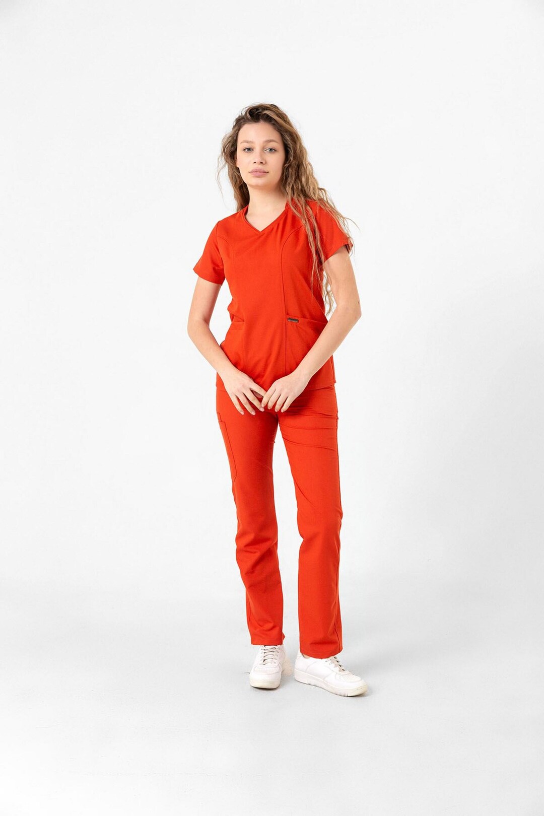 Orange Scrub Set, Nurse Scrub, Scrub Set Woman, Soft Scrub, Scrub ...