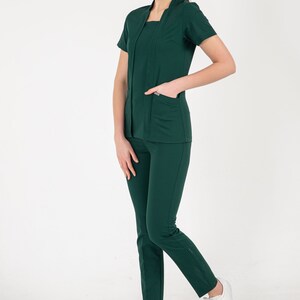 Emerald Green Scrub Set,nurse Scrub, Scrub Tops, Scrub Set Woman,soft ...