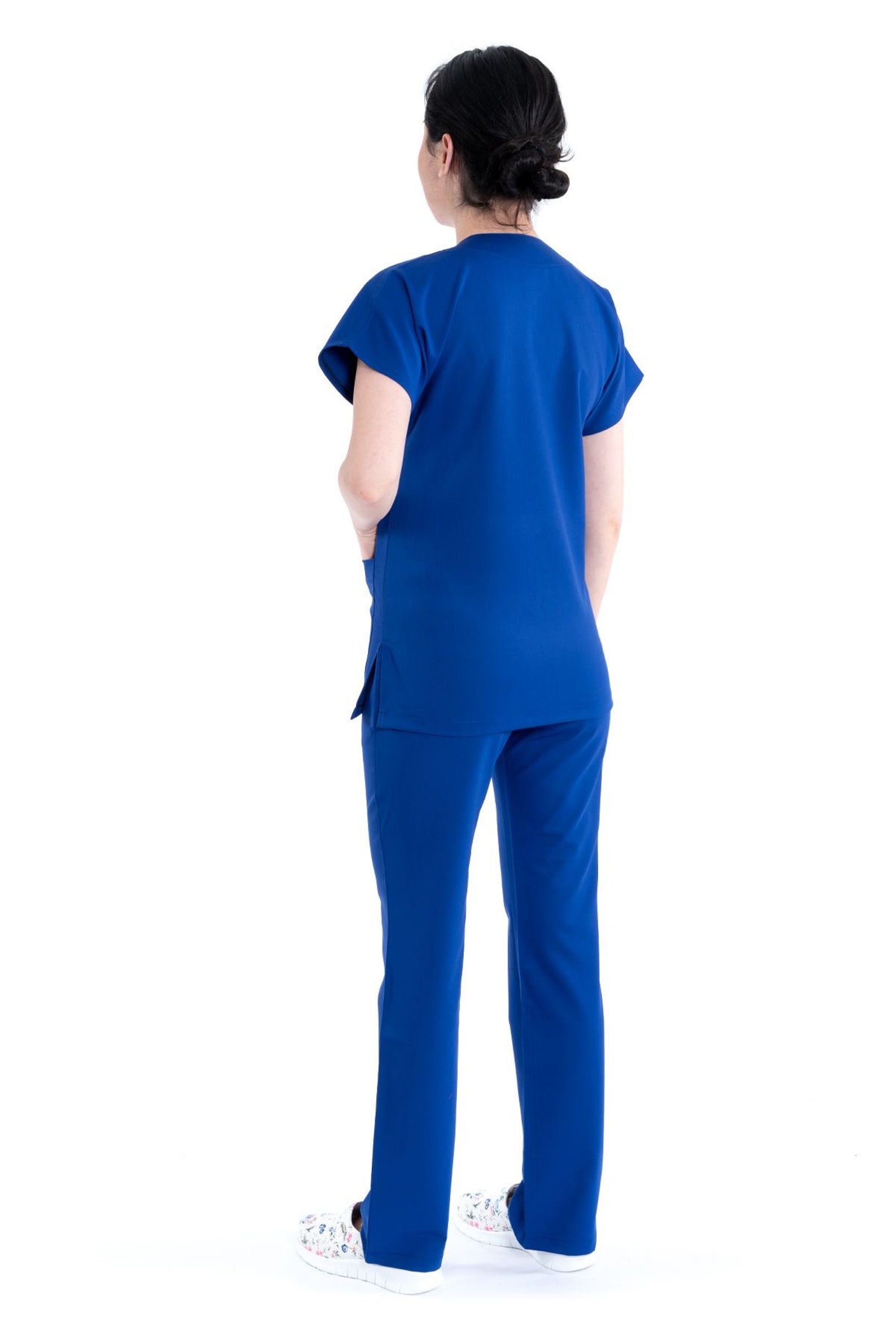 Soft Comfortable Blue Nurse Scrub Set, Nurse Uniform, Custom Scrub ...