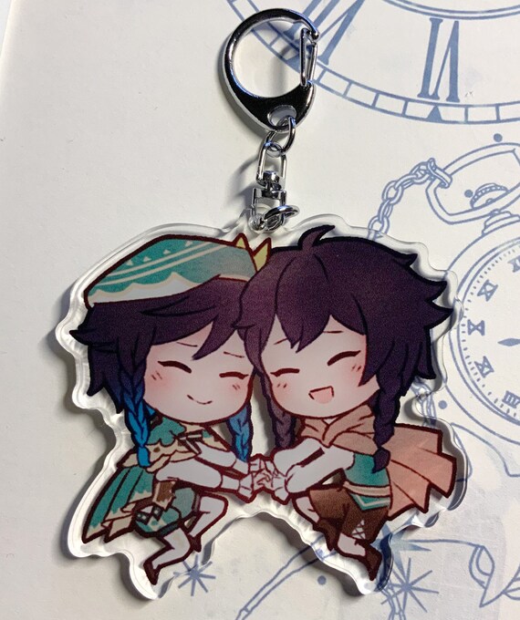 Nameless Bard & Venti Keychain Genshin Impact - Etsy