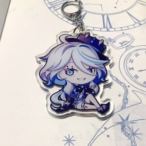 Furina Keychain Genshin Impact Fontaine Keyring - Etsy