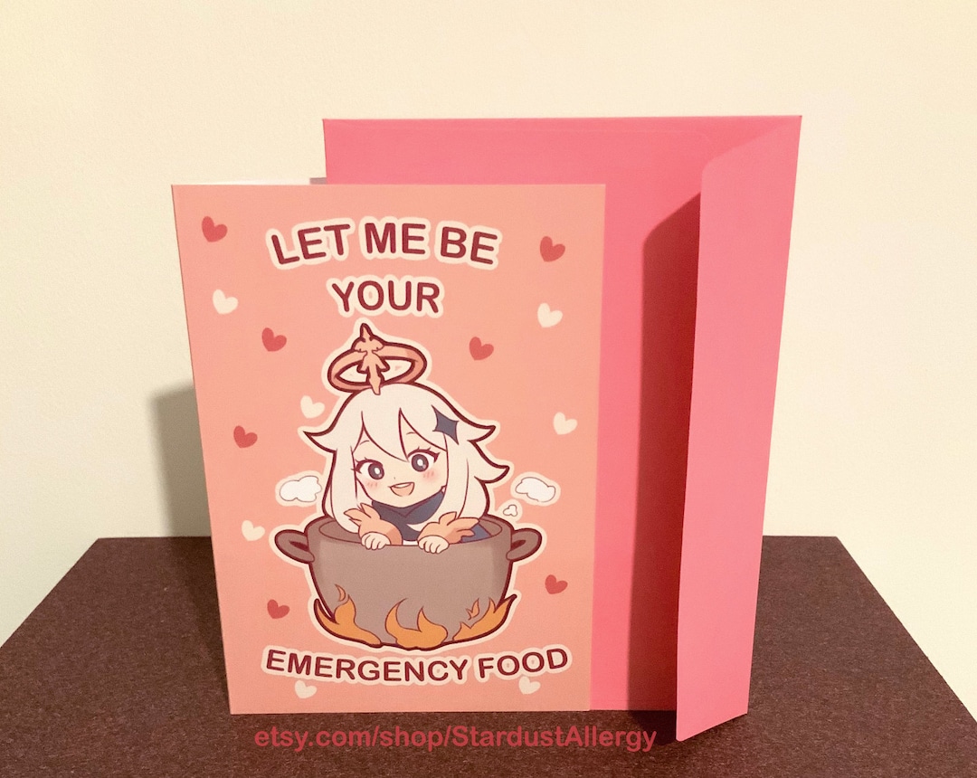 Paimon Valentine's Day Card / Genshin Impact Greeting Card / Love Card ...