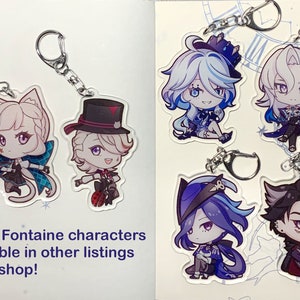Neuvillette Keychain Genshin Impact Fontaine Keyring - Etsy