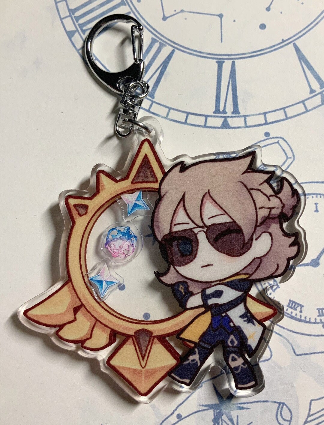 Albedo Lucky Shaker Keychain Genshin Impact back in Stock - Etsy